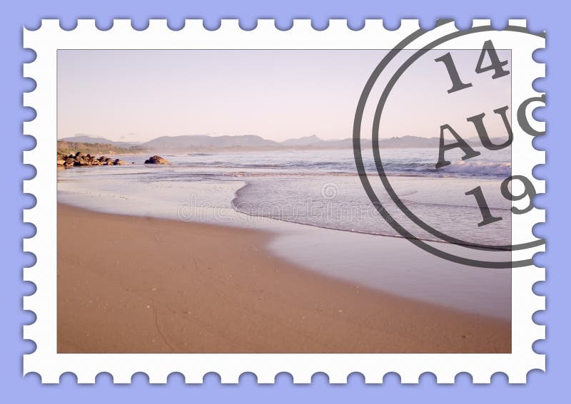 Tropical Holiday Beach Stamp Stock Photo - Image of landscape, tropics ...