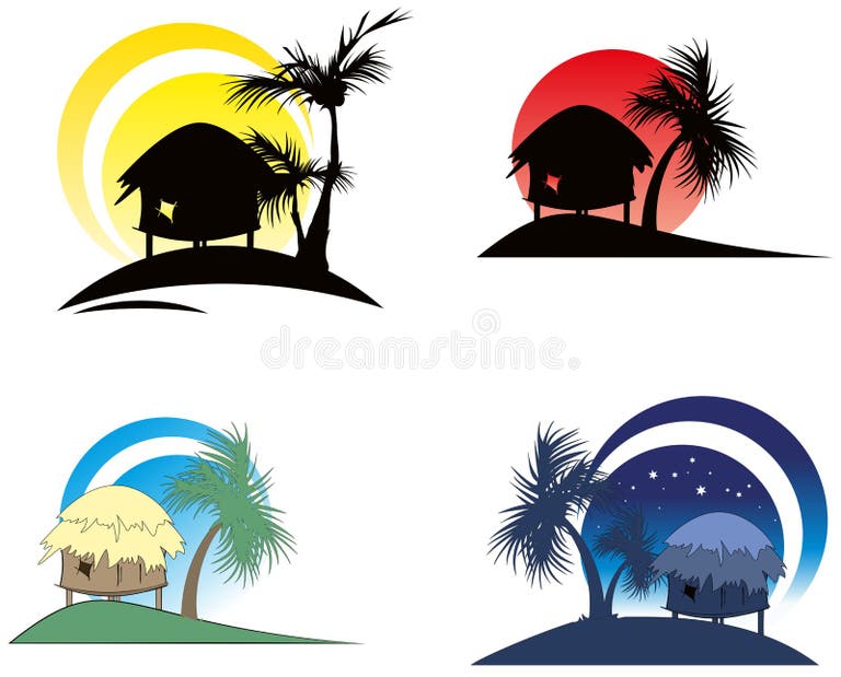 Tropical Hut Palm Tree Stock Illustrations – 3,210 Tropical Hut Palm ...