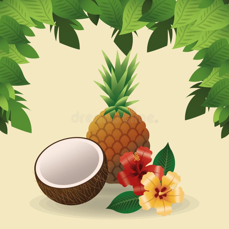 Tropical icon design stock vector. Illustration of element - 67872046