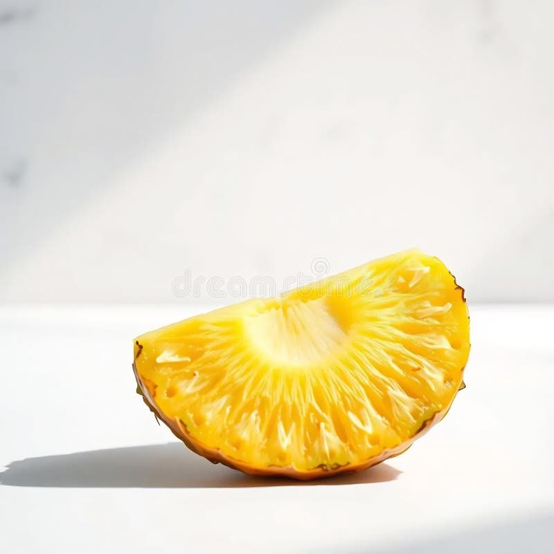 Single Yellow Pineapple Slice Stock Illustration - Illustration of ...