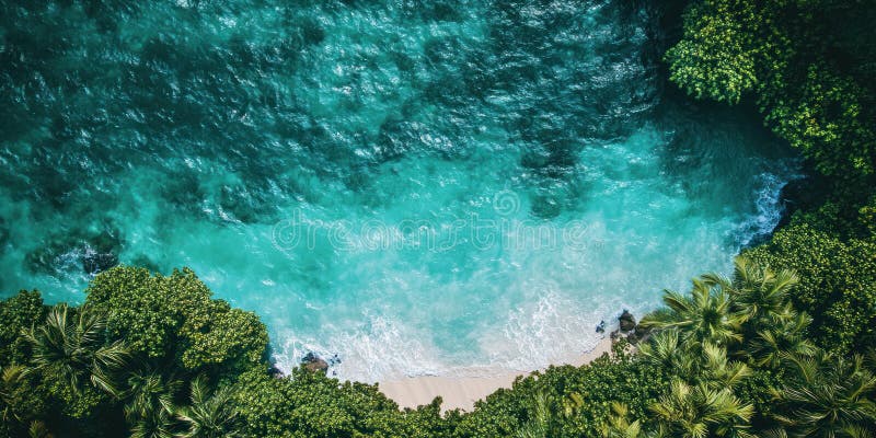 Tropical Inspired Gradient Background with Ocean and Beach Transition ...