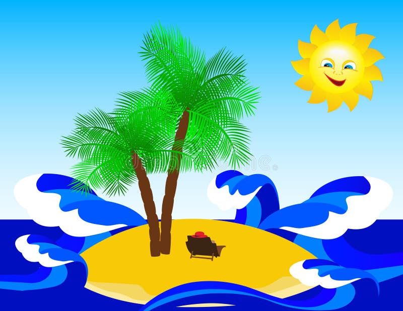 Tropical Island Border Stock Illustrations – 2,520 Tropical Island ...