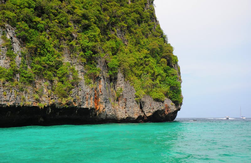 Tropical Island in the Open Sea Stock Image - Image of island, coast ...