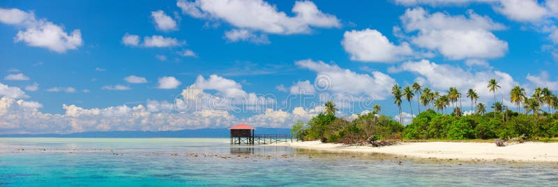 Tropical beach panorama stock image. Image of paradise - 15238661