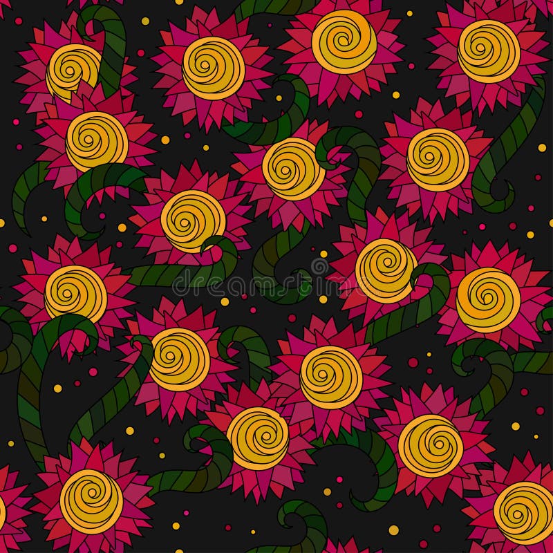 Tropical Island Seamless Pattern. Palm Leaves, Jungle Stock Vector ...