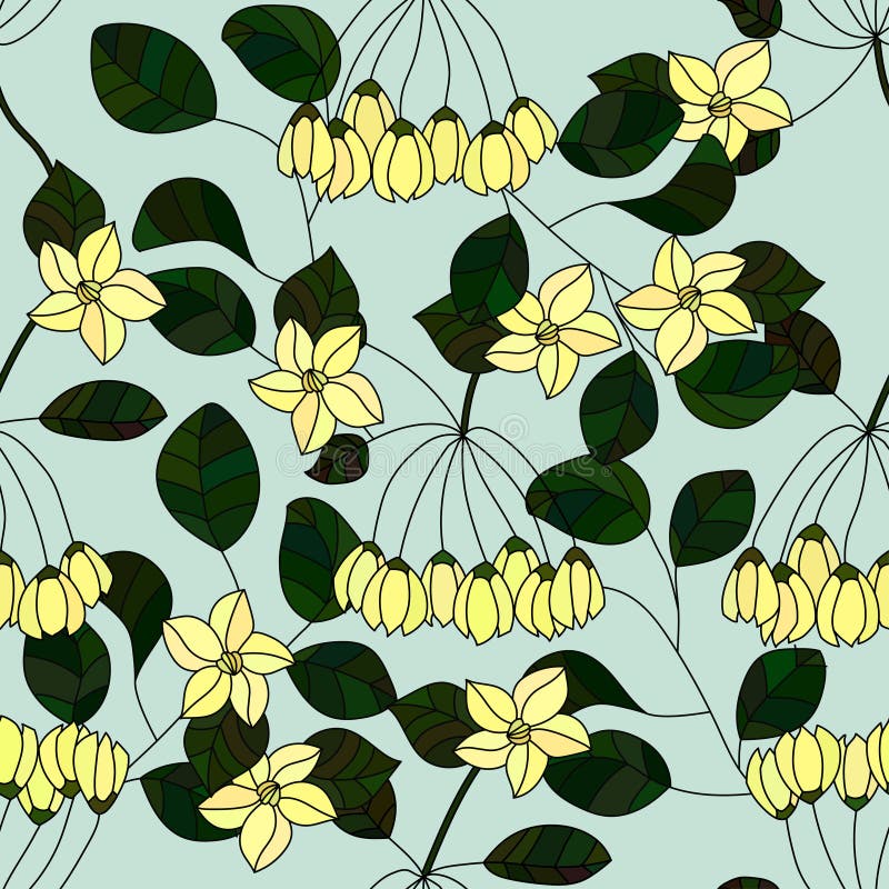 Tropical Island Seamless Pattern. Stock Vector - Illustration of exotic ...