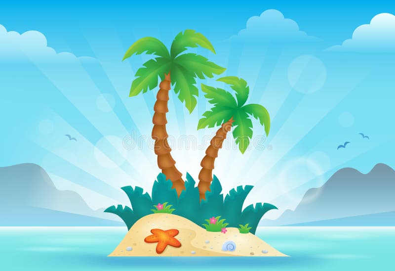 Tropical Island Theme Image 3 Stock Vector - Illustration of leaf ...