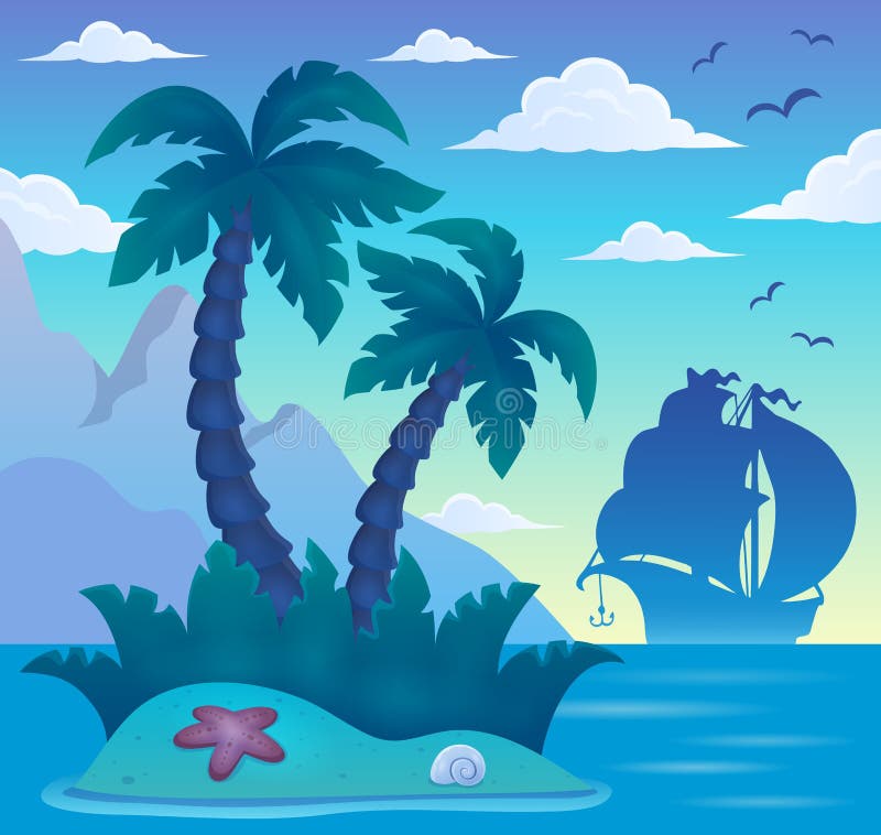 Tropical Island Theme Image 7 Stock Vector - Illustration of nature ...