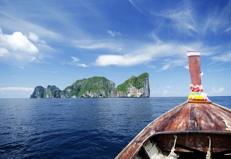 Tropical Island View from Boat Stock Photo - Image of view, islands ...