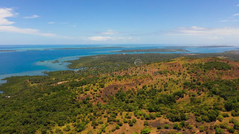 Blue Sea and Tropical Islands. Cebu Strait, Philippines. Stock Image ...