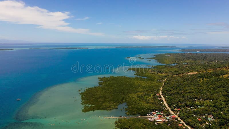 Blue Sea and Tropical Islands. Cebu Strait, Philippines. Stock Photo ...