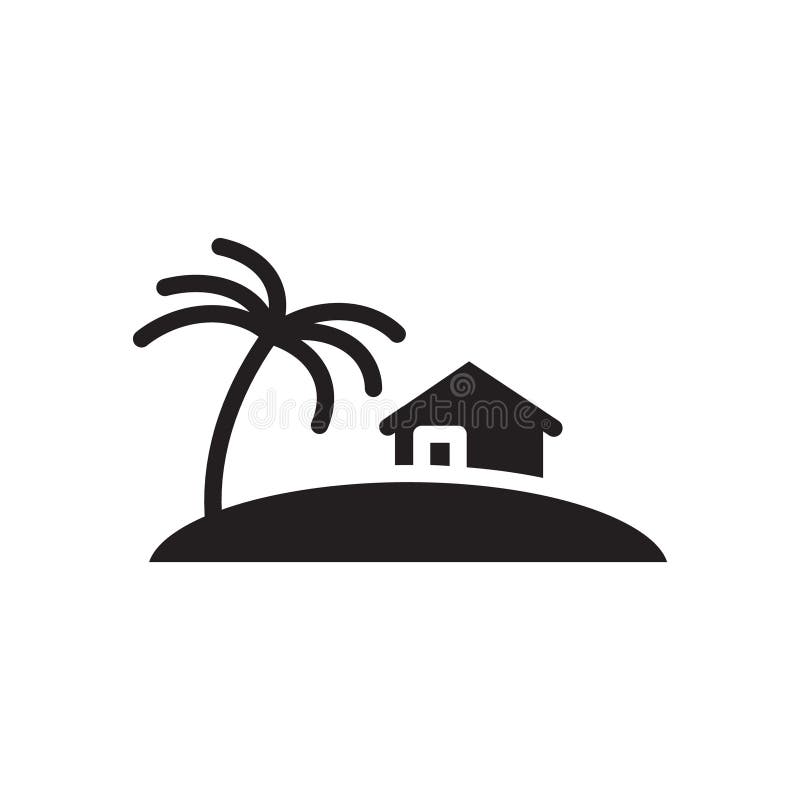 Tropical Isle Resort Icon Web Design in Vector Stock Vector ...