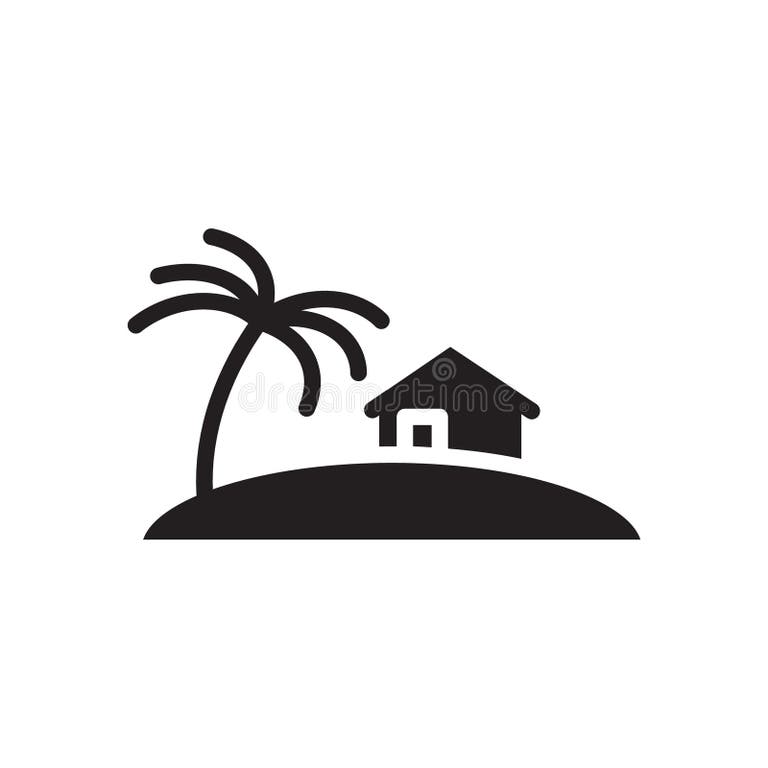 Tropical Isle Resort Icon Web Design in Vector Stock Vector ...