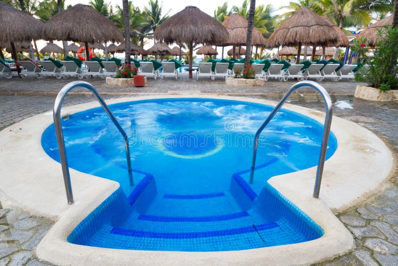 Tropical jacuzzi stock image. Image of playacar, caribbean - 21030499