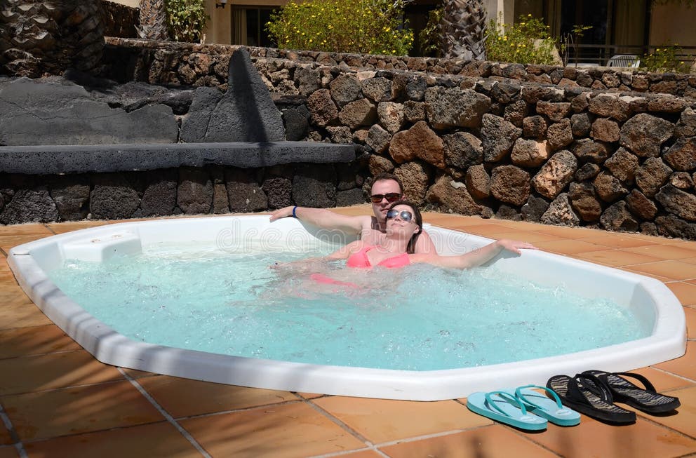 Tropical Jacuzzi for Couples Stock Image - Image of alternative, adult ...