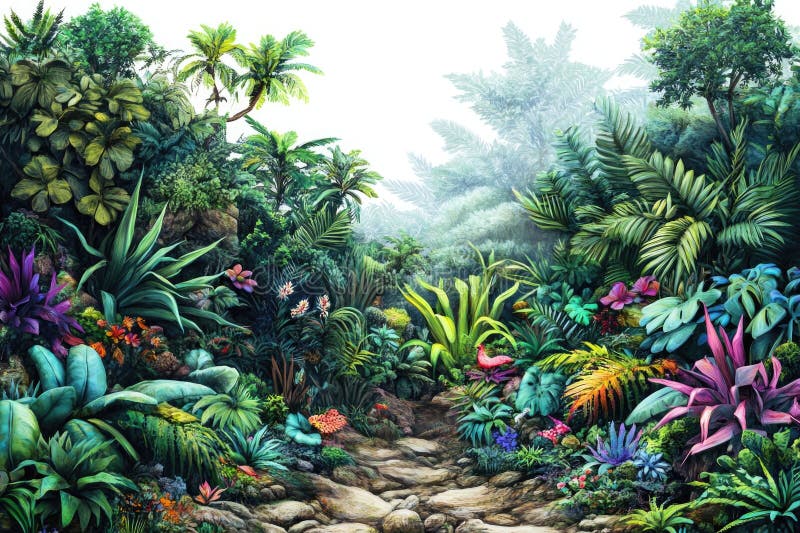 Tropical Jungle Pathway stock image. Image of nature - 379386499