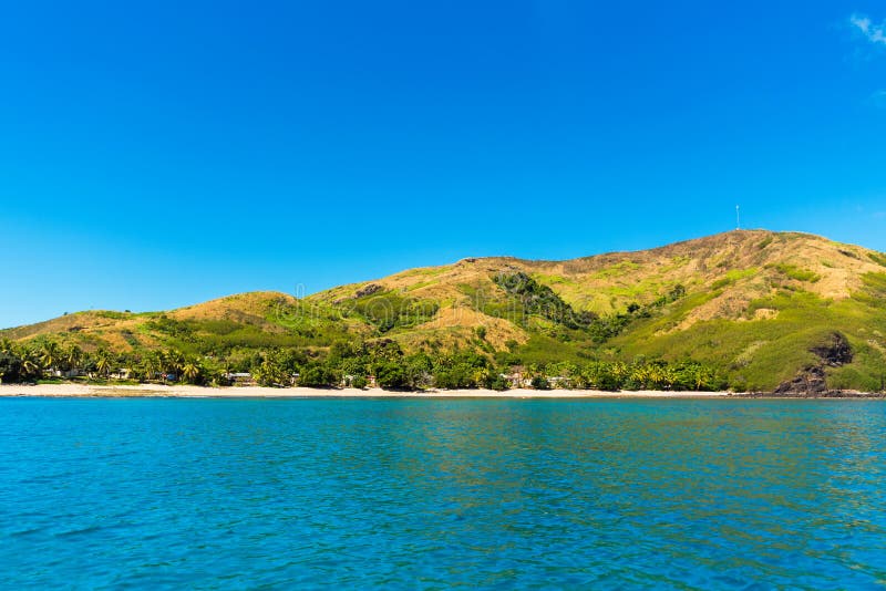 Tropical Landscape of the Island, Fiji. Copy Space for Text Stock Photo ...