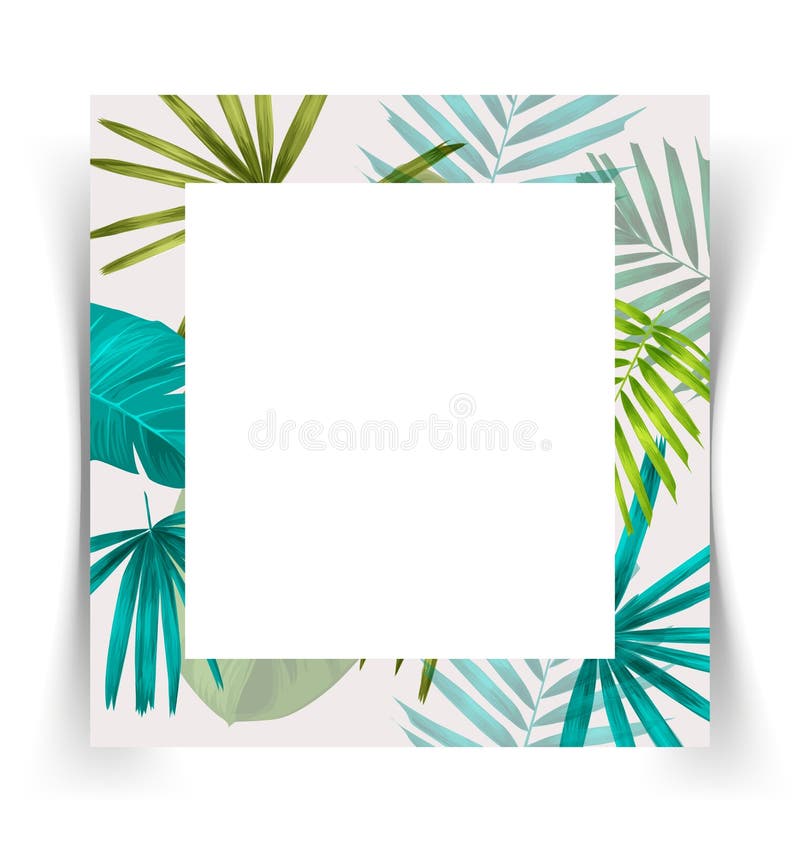 Tropical leaf card stock illustration. Illustration of natural - 72233909