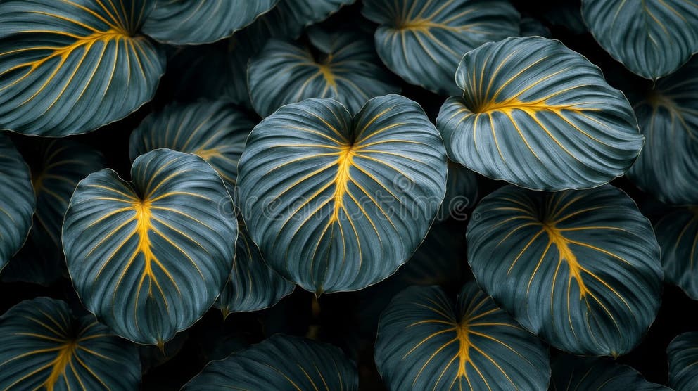 Tropical Leaf Colors of Gold: a Masterpiece of Botany Stock Photo ...