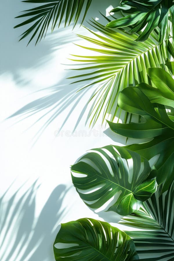 Tropical Leaf Overlay, a Design Featuring Tropical Leaves Creating a ...