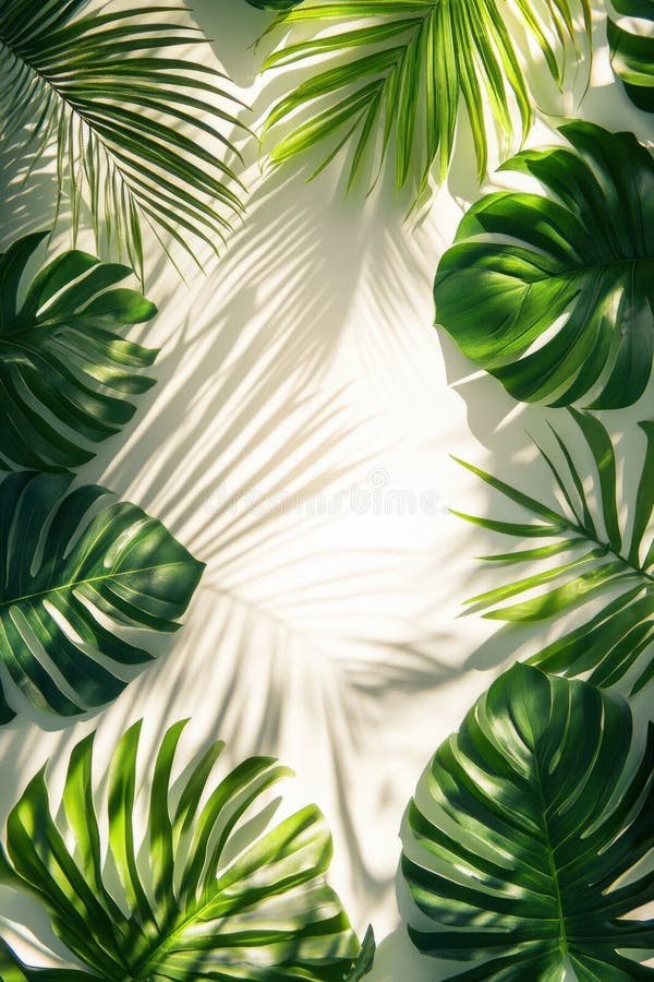 Tropical Leaf Overlay, a Design Featuring Tropical Leaves Creating a ...