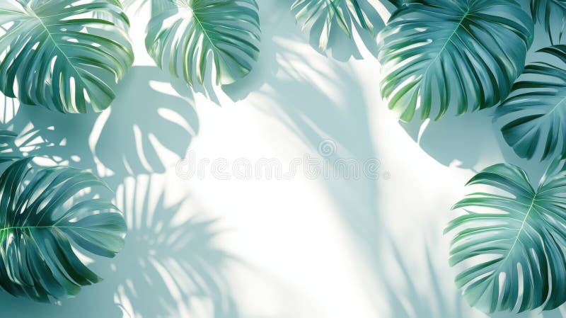 Tropical Leaf Overlay, a Design Featuring Tropical Leaves Creating a ...