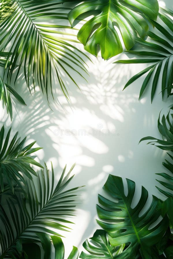 Tropical Leaf Overlay, a Design Featuring Tropical Leaves Creating a ...