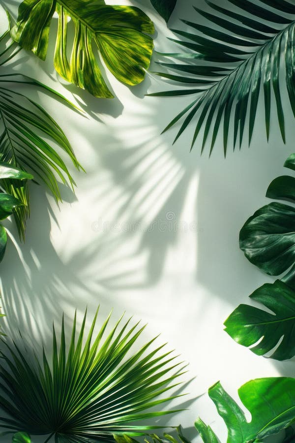 Tropical Leaf Overlay, a Design Featuring Tropical Leaves Creating a ...