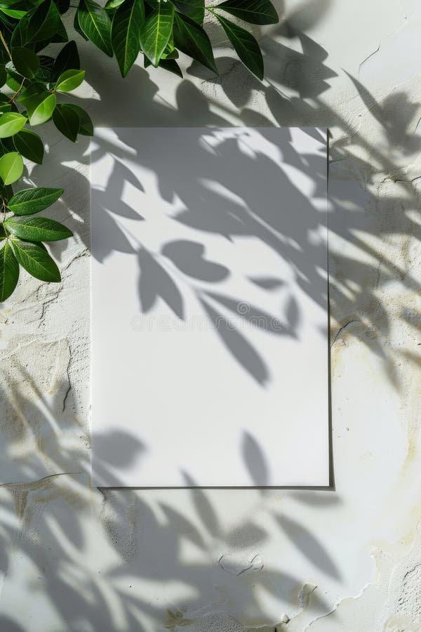 Tropical Leaf Shadows on White Canvas Background Stock Photo - Image of texture, contemporary ...