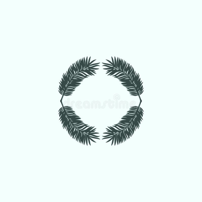 Palm Tree Element Shape for Logo Template Stock Vector - Illustration ...