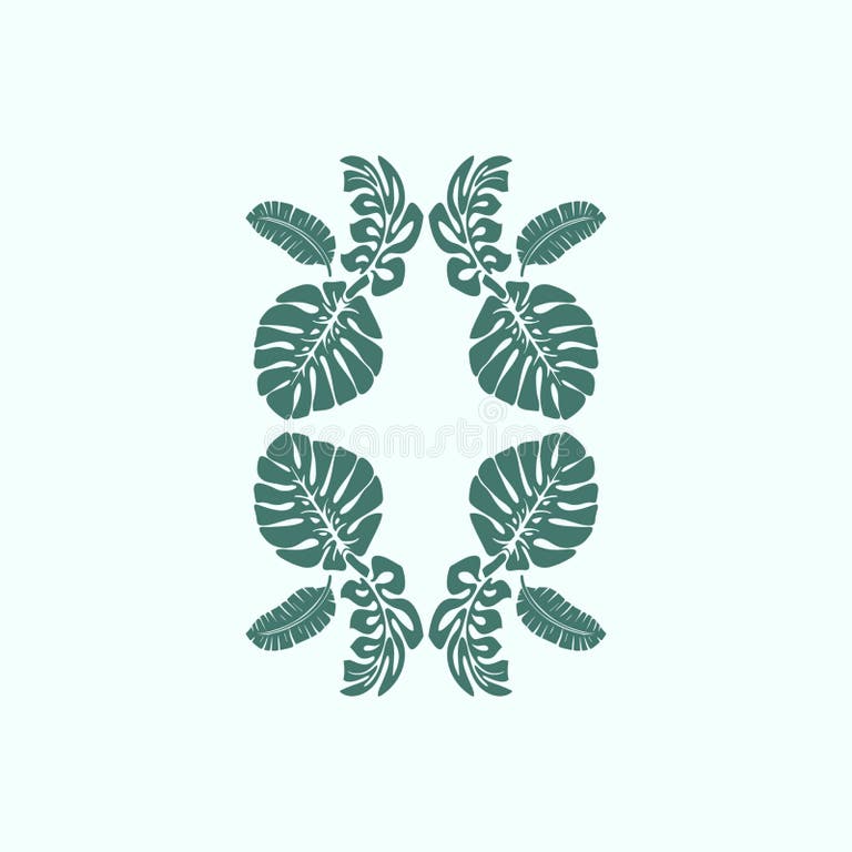 Tropical Leave Vector Image.decoration Art Shape and Logo Vector Stock ...