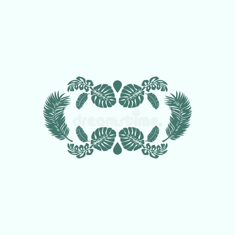 Tropical Leave Vector Image.shape and Logo Vector Stock Vector ...