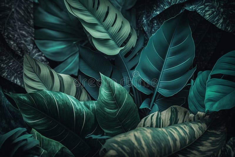Tropical Leaves , Abstract Green Leaves Texture , Nature Background ...