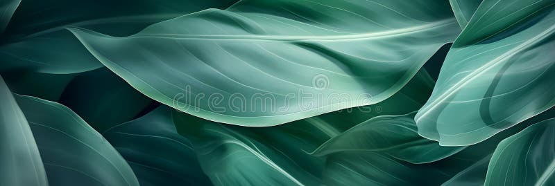 Tropical Leaves Banner, Macro Nature, Background Texture Pattern ...