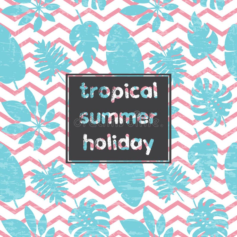 Tropical Leaves Card 1 stock vector. Illustration of design - 72000835