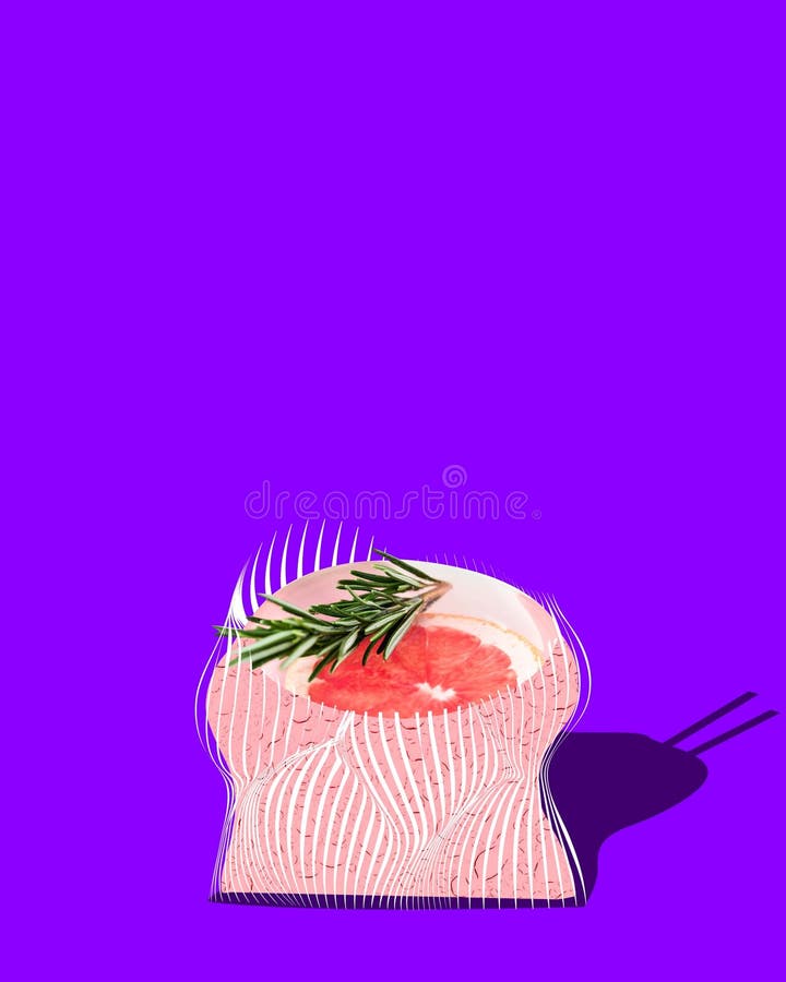 Tropical Lemonade. Grapefruit and Mint into Creative Class Over Purple ...