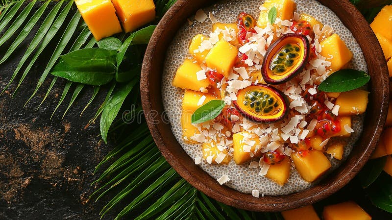 Tropical Mango Chia Pudding Delight Stock Photo - Image of natural ...