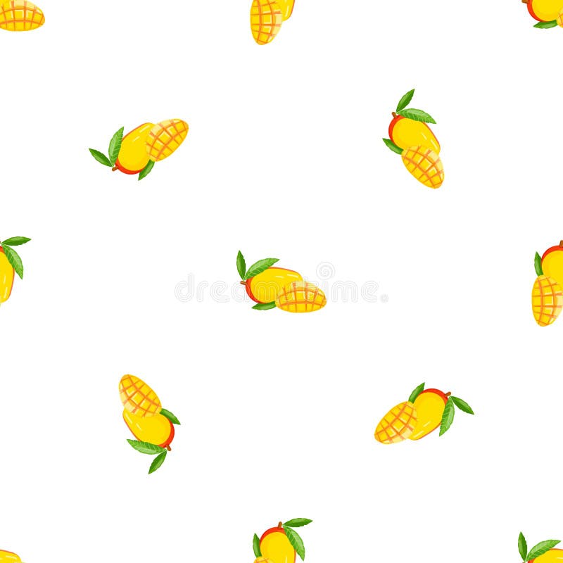 Tropical Mango Pattern Seamless Vector Stock Vector - Illustration of ...