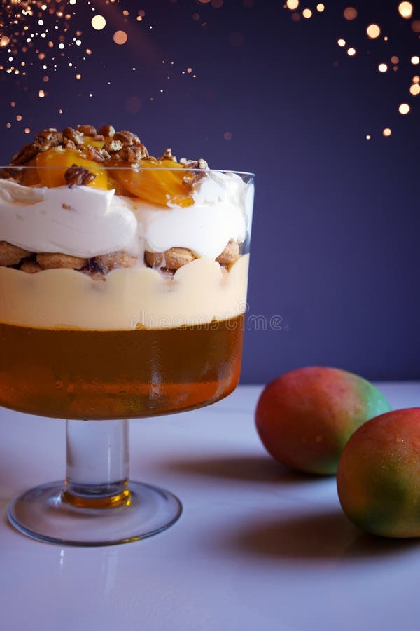 Tropical Mango Trifle Layered Dessert Stock Photo - Image of sweet ...