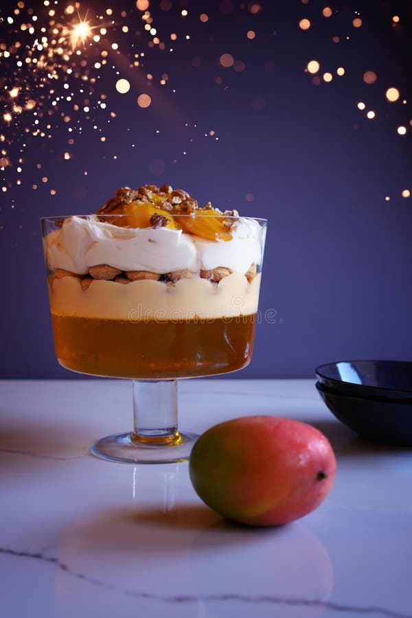 Tropical Mango Trifle Layered Dessert Stock Photo - Image of layer ...