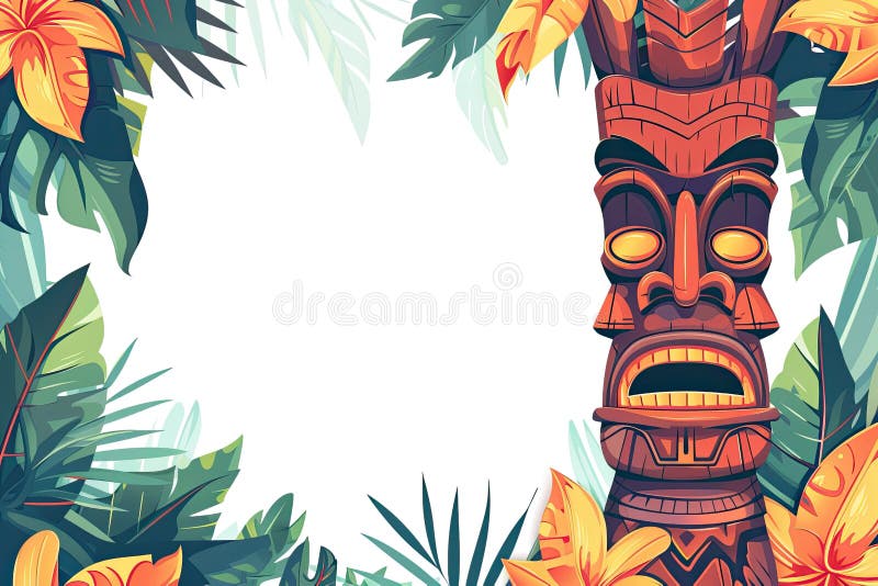 Tropical Mask Illustration stock illustration. Illustration of tropical ...