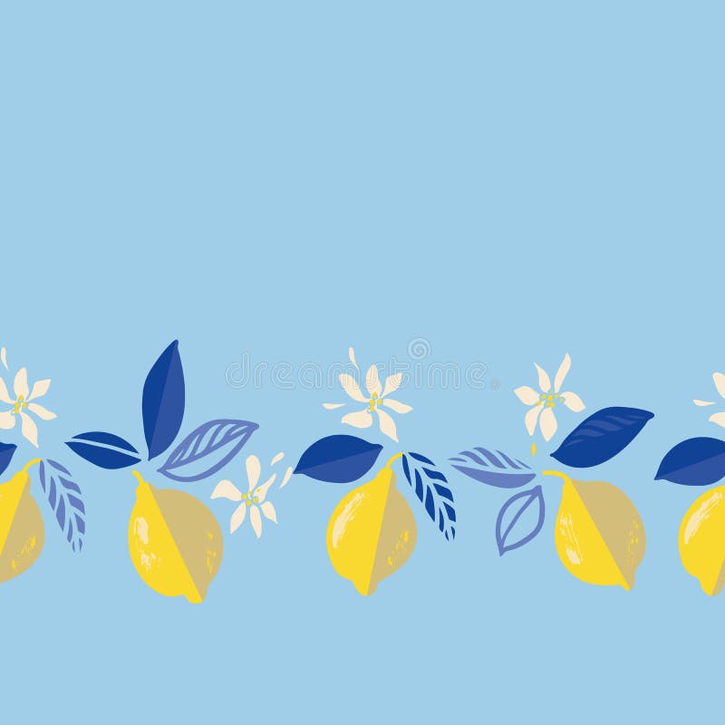 Italian Lemon Border Stock Illustrations – 248 Italian Lemon Border ...
