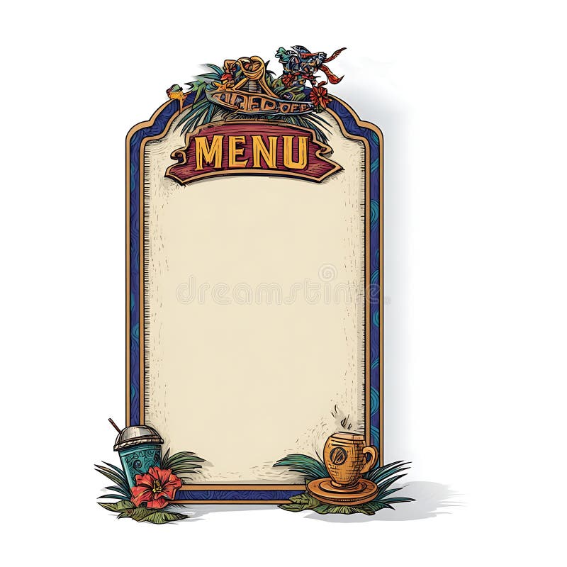 Tropical Themed Menu Board Template Stock Illustrations – 5 Tropical ...