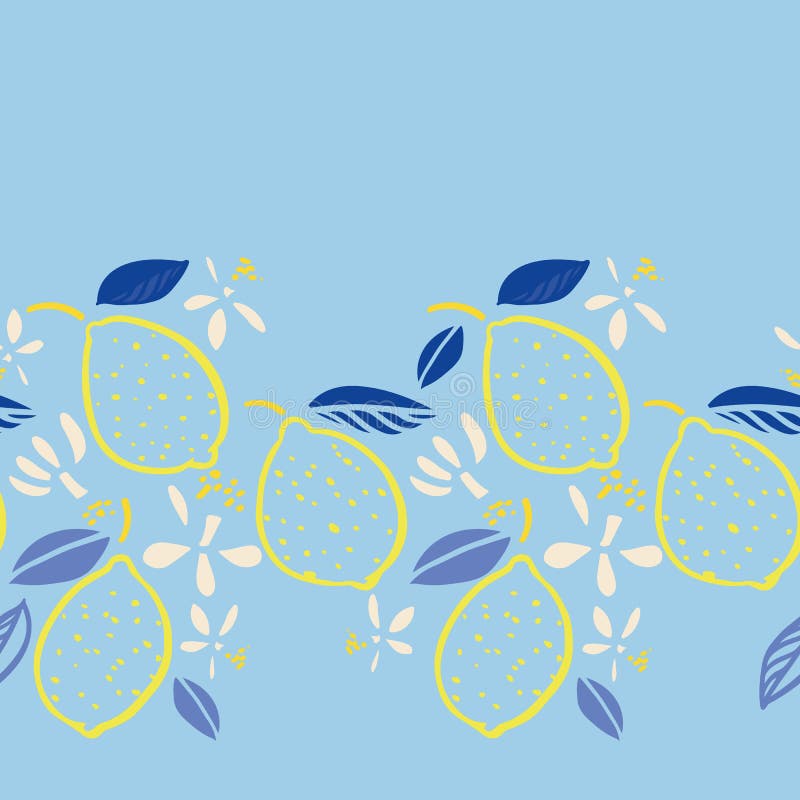 Italian Lemon Border Stock Illustrations – 282 Italian Lemon Border ...
