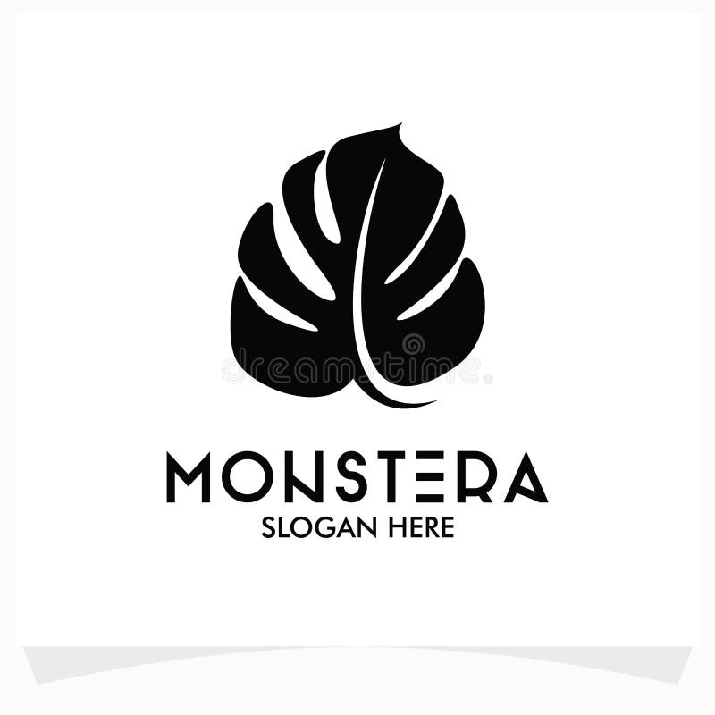 Tropical Monstera Logo Designs Template Stock Vector - Illustration of ...