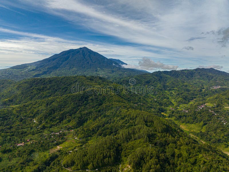 Tropical Landscape with Mountains and Jungle. Sumatra, Indonesia. Stock ...