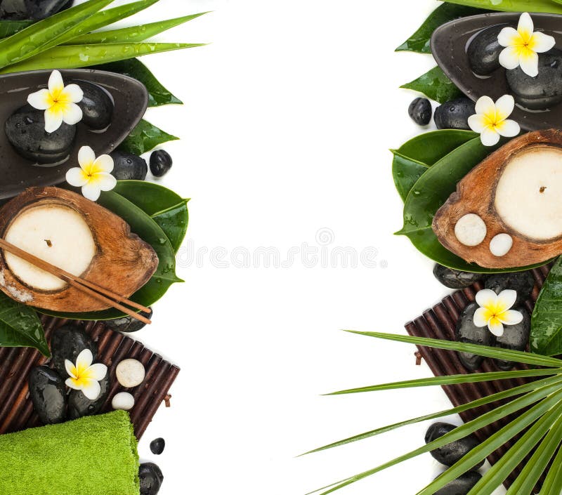 Tropical Objects for Spa Healthy Massage Top View Stock Image - Image ...