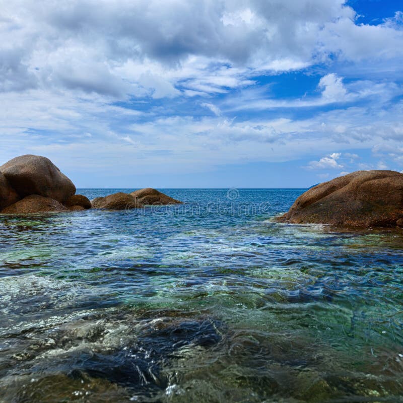 Tropical Ocean Coast. Thailand, Phuket, Karon. Stock Image - Image of ...