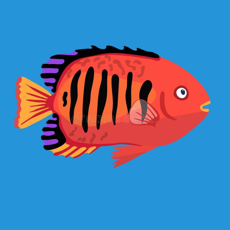 Tropical Ocean Fish, Vector Illustration Stock Vector - Illustration of ...