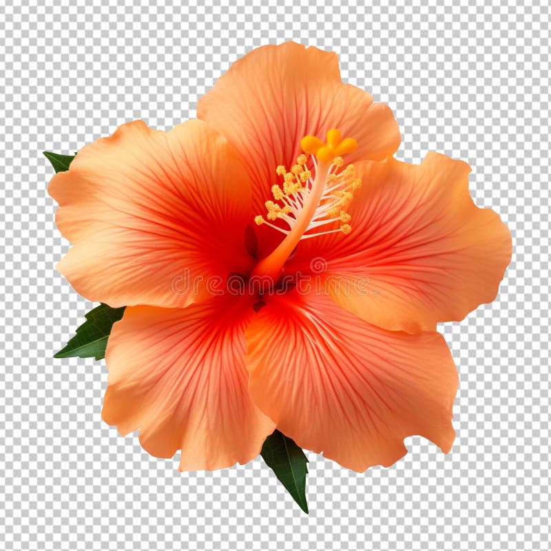 Tropical Orange Flower Isolated on Transparent Background Stock ...